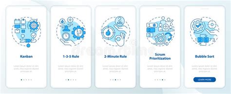 Prioritization Tools Blue Onboarding Mobile App Screen Stock Vector Illustration Of Mobile