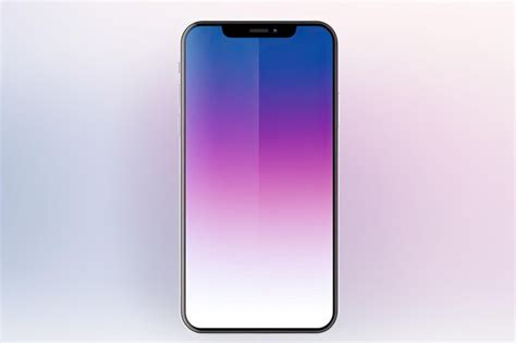Premium Ai Image A Mobile With Blank Screen Mockup Gradient Background