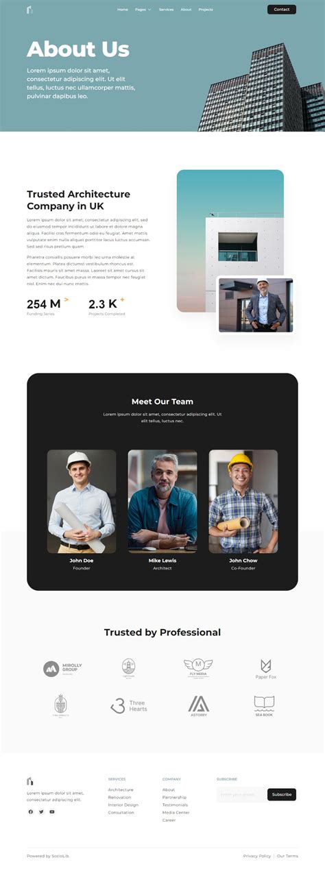 Modular Architecture And Construction Elementor Template Kit By Sociolib
