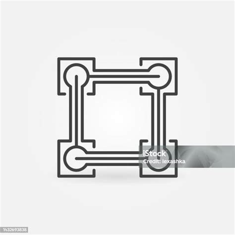 벡터 블록 체인 기술 얇은 선 개념 간단한 아이콘 0명에 대한 스톡 벡터 아트 및 기타 이미지 0명 개념 검증 Istock