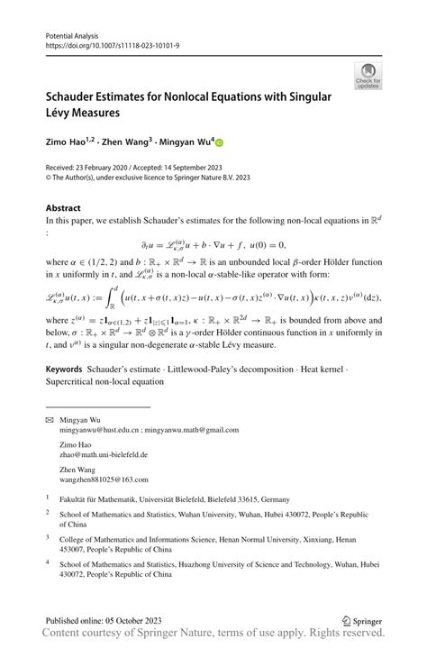 Schauder Estimates For Nonlocal Equations With Singular Lévy Measures Request Pdf