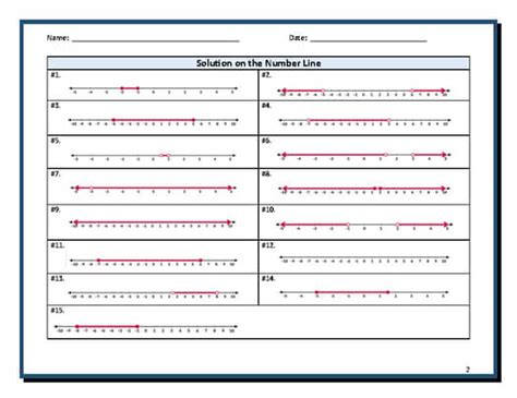 Solve Quadratic Inequalities Matching Activity Line Inequality And Interval