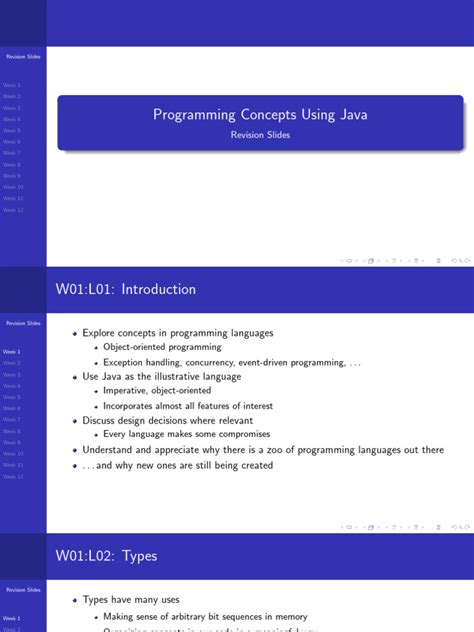 Java Revision Slides 1 Pdf Method Computer Programming