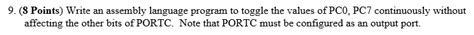 Solved 9 8 Points Write An Assembly Language Program To