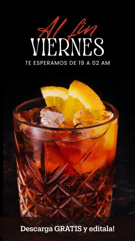 ¡celebra El Viernes En Tu Bar Con Esta Plantilla De Canva Para