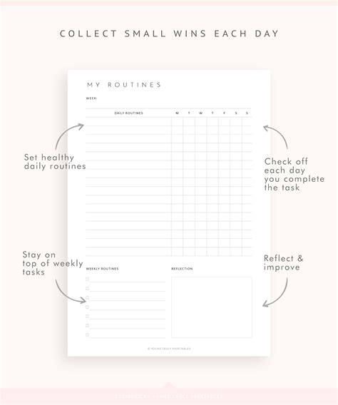 Daily Routine Chart Daily Routine Planner Morning Routine Etsy