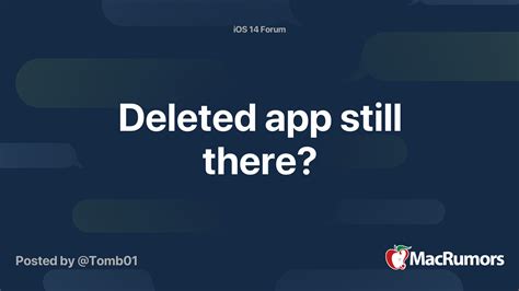 Deleted App Still There Macrumors Forums