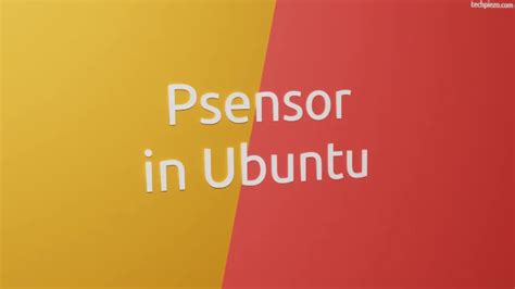 Psensor In Ubuntu Techpiezo