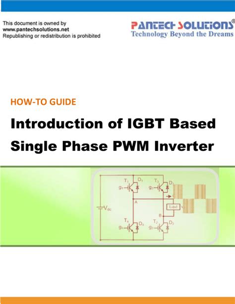 Igbt Single Phase Pwm Inverter How To Guide