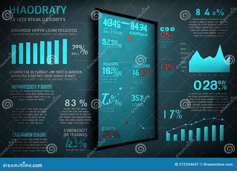 Big Data Analytics Report Infographic With Graph And Chart On Abstract Background Stock