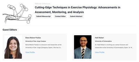 Pdf Special Issue Cutting Edge Techniques In Exercise Physiology Advancements In Assessment