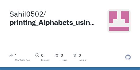 GitHub Sahil0502 Printing Alphabets Using Stars In Python