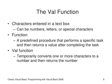Ppt Clearly Visual Basic Programming With Visual Basic 2008 Powerpoint Presentation Id5664694