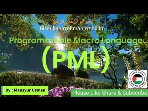 ‏part 18 Programmable Macro Language Pml Creating New File Pmlform