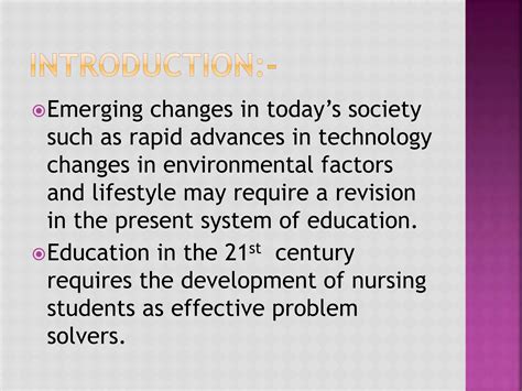 problem based learning nursing education pptx educational