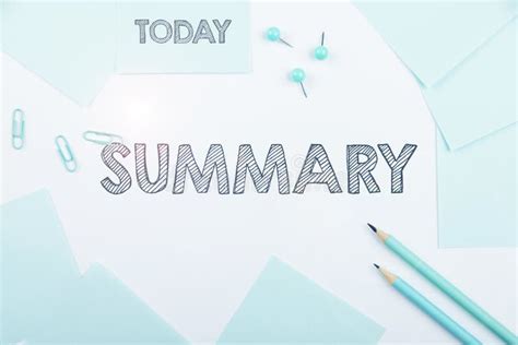 Text Caption Presenting Summary Business Concept Brief Statement Abstract Synopsis Concise