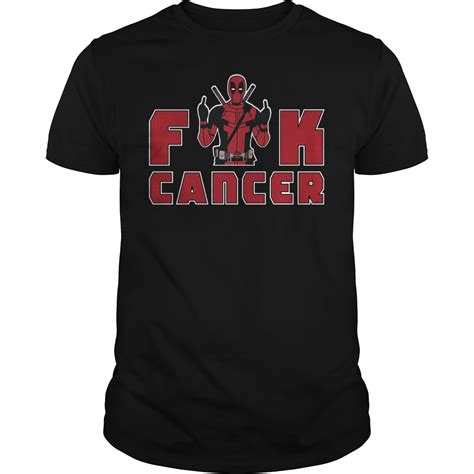 Deadpoool Fuck Cancer Shirt Hoodie Sweater Longsleeve T Shirt