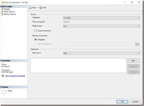 Backup ConfigMgr Database With SQL Server Recast Software