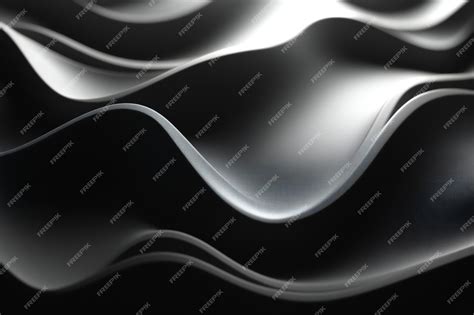 Elegant Black And White Abstract Wave Design With Bold Monochrome Contrast And Dynamic Flow