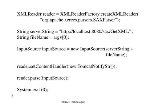 Ppt Java And Xml Dom And Sax Powerpoint Presentation Free Download