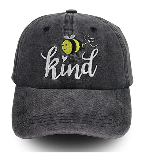 Cute Be Kind 여성용 남성용 야구 모자 조절 가능한 빈티지 워싱 면 영감을 주는 교사 Kind 자 티몬