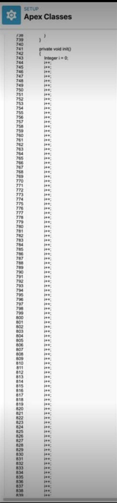 200 lines of this in production r salesforcedeveloper