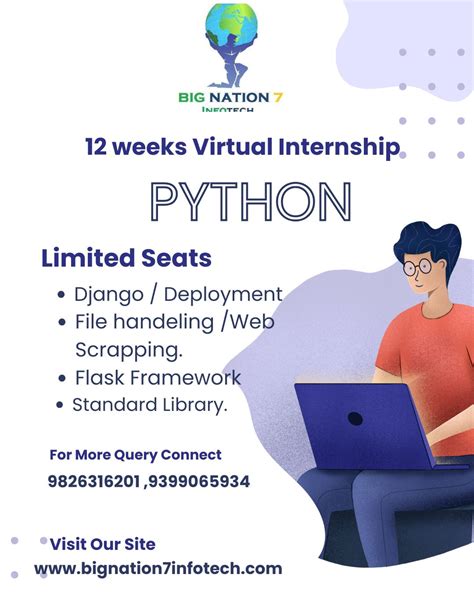 Virtualinternship Pythoninternship Indoreinternship Remoteinternship Big Nation 7 Infotech
