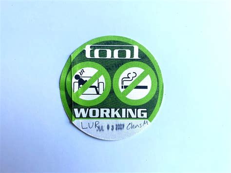 Tool Band Tour Working Crew Pass 2007 Etsy