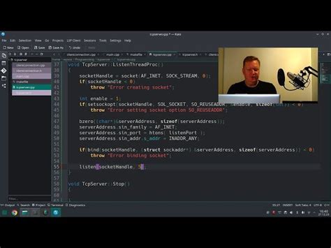 free video tcp ip server implementation low level approach from