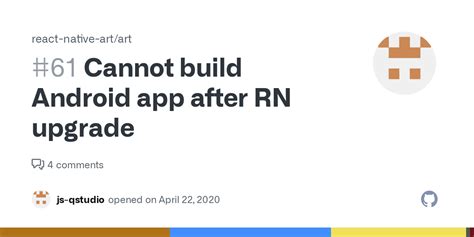 Cannot Build Android App After Rn Upgrade · Issue 61 · React Native Artart · Github