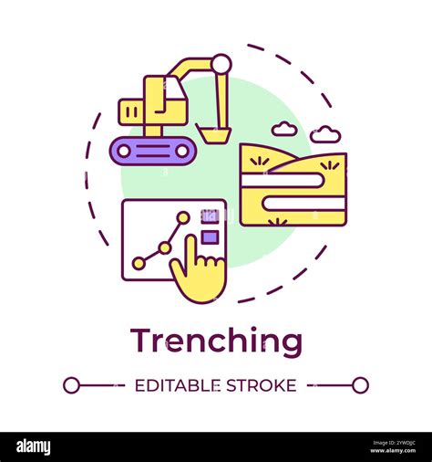 Trenching Multi Color Concept Icon Stock Vector Image And Art Alamy