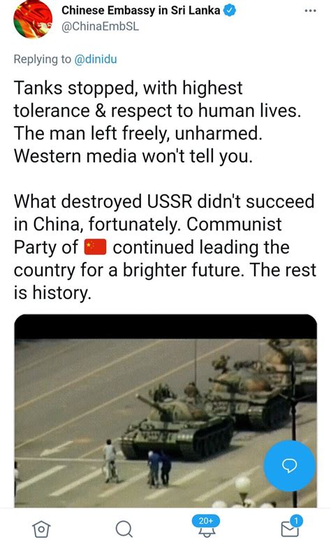 稍有常识的人都会看出如果我们的铁骑继续前进这个螳臂挡车的歹徒难道能够阻挡得了吗摄像机拍下的这个画面同西方某些国家的宣传恰恰相反正好
