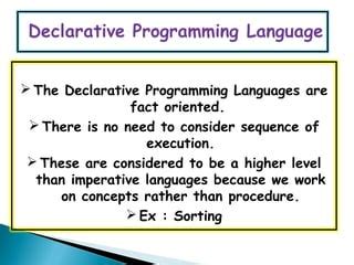 Declarative Programming Language Ppt
