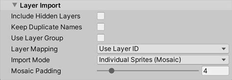 Psd Importer Inspector Properties 2d Psd Importer 703