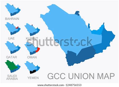 Gcc Countries Vector Eps Stock Vector Royalty Free 1248756553
