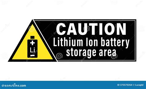 Caution Lithium Ion Battery Symbol Sign Vector Illustration Isolate