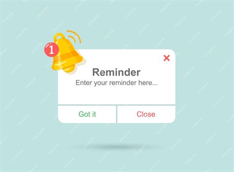 Premium Vector Reminder Notifications Page With Alert Bell Icon In