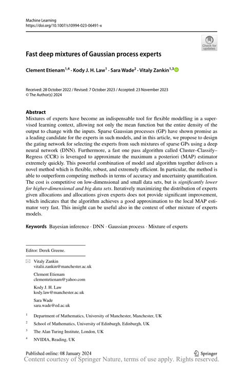 Pdf Fast Deep Mixtures Of Gaussian Process Experts