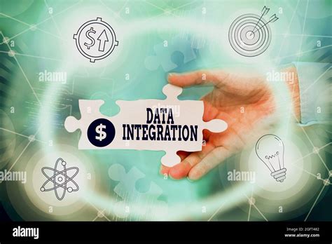 Hand Writing Sign Data Integration Business Approach Involves