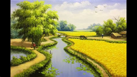 Những Bức Tranh đẹp Về Vẽ Tranh Phong Cảnh đồng Ruộng Thiên Nhiên Hoang Dã