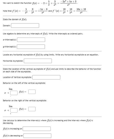 Solved We Want To Sketch The Function Chegg Com