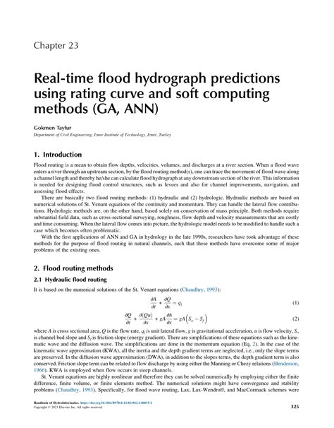 Pdf Real Time Flood Hydrograph Predictions Using Rating Curve And