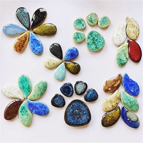 Badu Bg 50g керамични мозаечни плочки многоцветни неправилни камъни ръчно изработени Направи