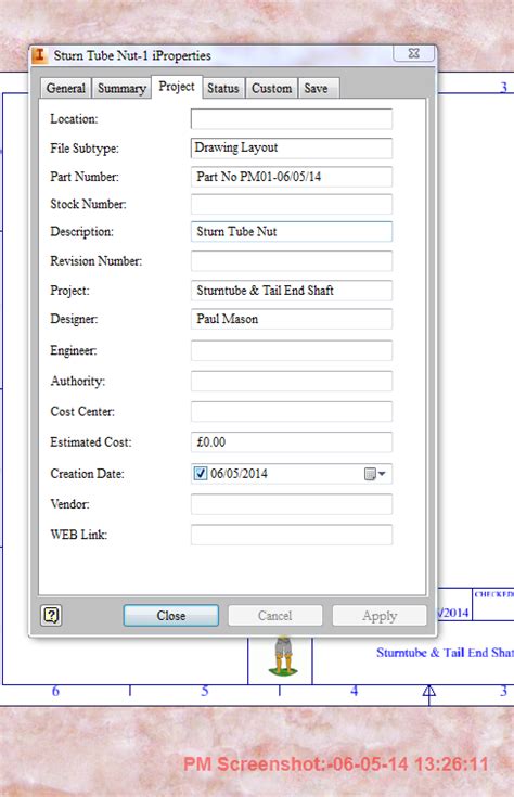 Solved Part Title Sheet Title Autodesk Community
