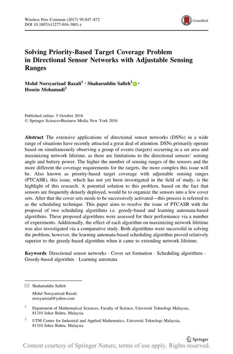 solving priority based target coverage problem in directional sensor