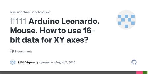 Arduino Leonardo Mouse How To Use 16 Bit Data For Xy Axes · Issue