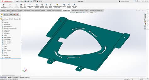 design sheet metal using solidworks in dxf for laser cutting by