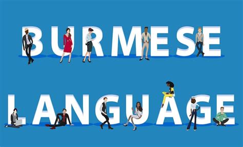 Premium Vector People On Burmese Language For Web Mobile App Presentations