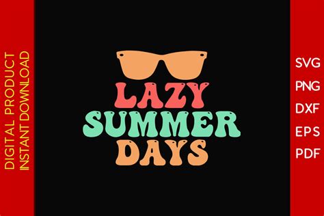 Retro Lazy Summer Days Summer Vacation Graphic By Creative Design Creative Fabrica