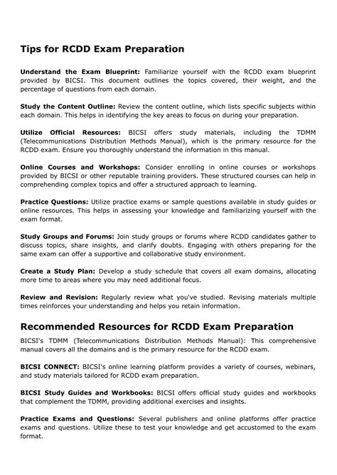 PPT RCDD Certification Exam Guide Tips And Resources For Certification Success PowerPoint